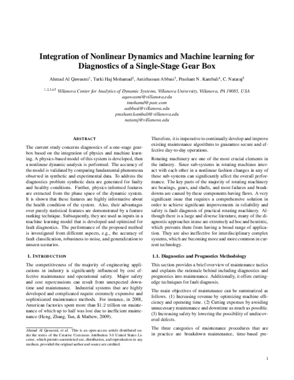 (PDF) Integration of Nonlinear Dynamics and Machine learning for ...