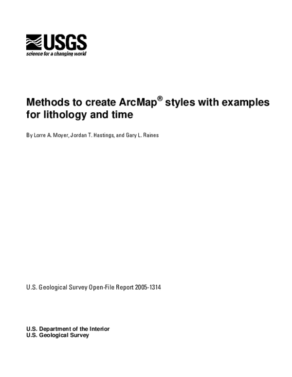 (PDF) Methods to create ArcMap styles with examples for lithology and time