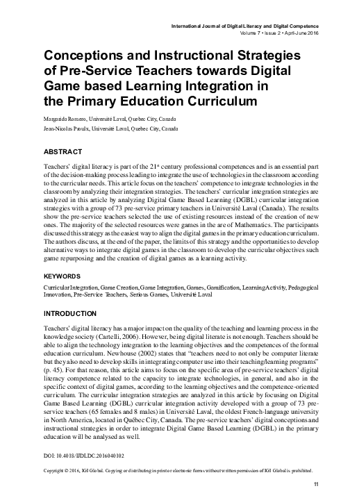 (PDF) Conceptions and Instructional Strategies of Pre-Service Teachers ...