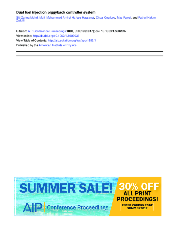(PDF) Dual fuel injection piggyback controller system
