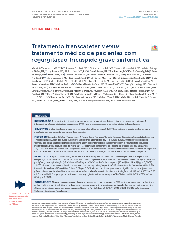 (PDF) Tratamento transcateter versus tratamento médico de pacientes com ...