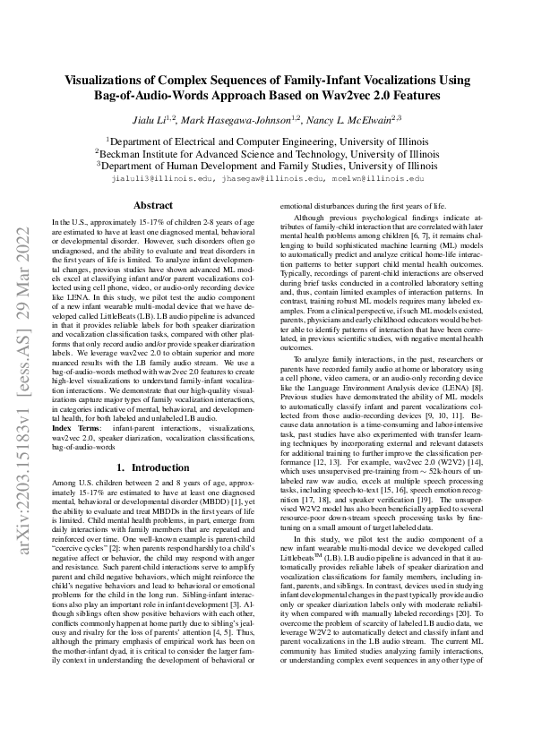 (PDF) Visualizations of Complex Sequences of Family-Infant ...
