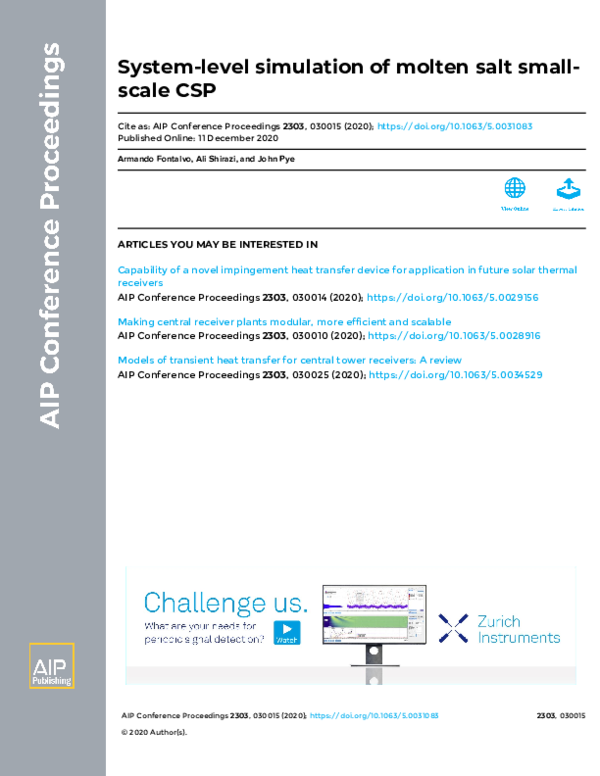 (PDF) System-level simulation of molten salt small-scale CSP | Armando ...