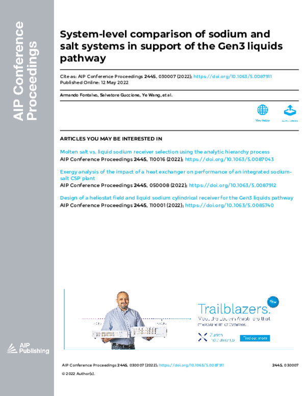 (PDF) System-level comparison of sodium and salt systems in support of ...