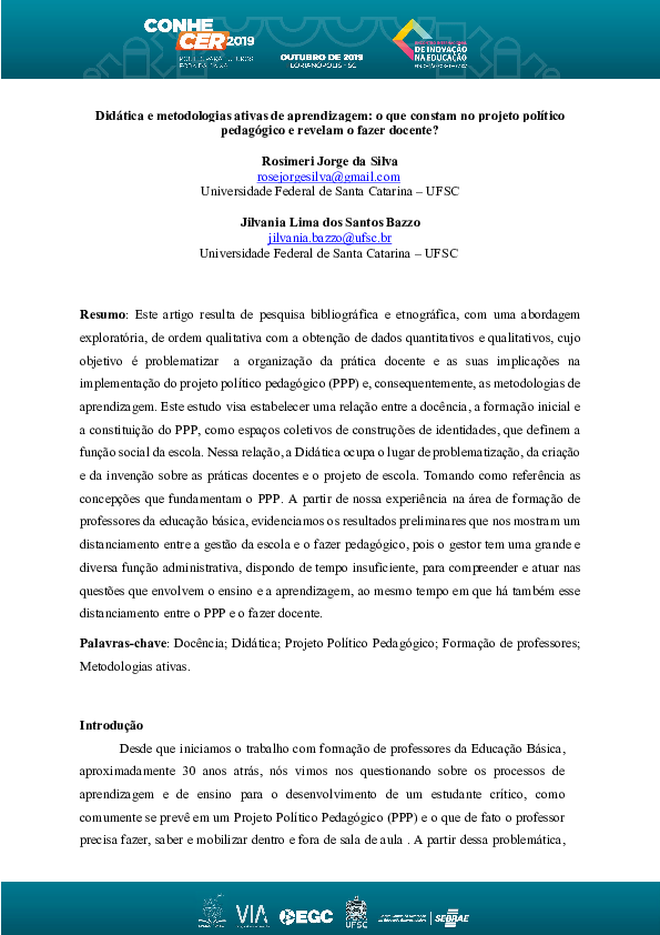 (PDF) Didática e metodologias ativas de aprendizagem: o que constam no ...