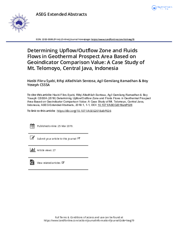 (PDF) Determining Upflow/Outflow Zone and Fluids Flows in Geothermal ...