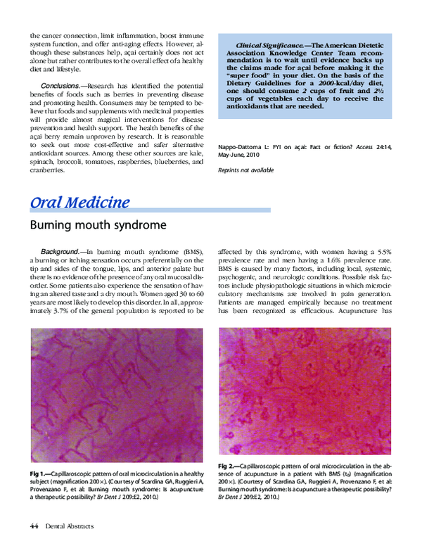 (PDF) Burning mouth syndrome