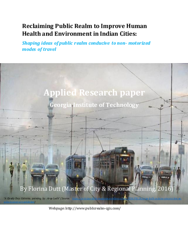 (PDF) Reclaiming Public Realm to Improve Human Health and Environment ...