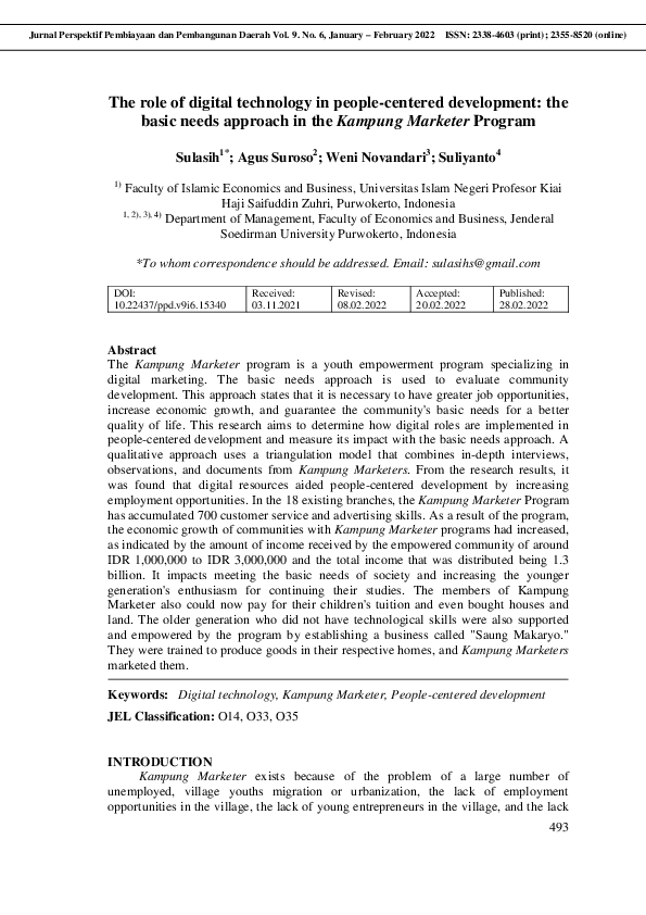 (PDF) The role of digital technology in people-centered development ...