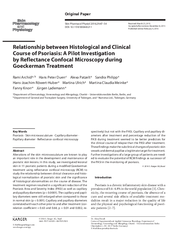 (PDF) Relationship between Histological and Clinical Course of ...