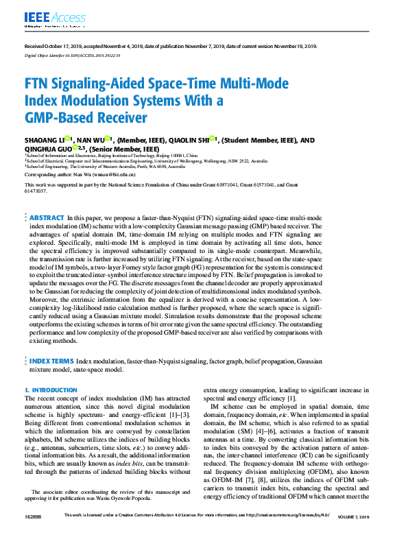 (PDF) FTN Signaling-Aided Space-Time Multi-Mode Index Modulation Systems With a GMP-Based Receiver