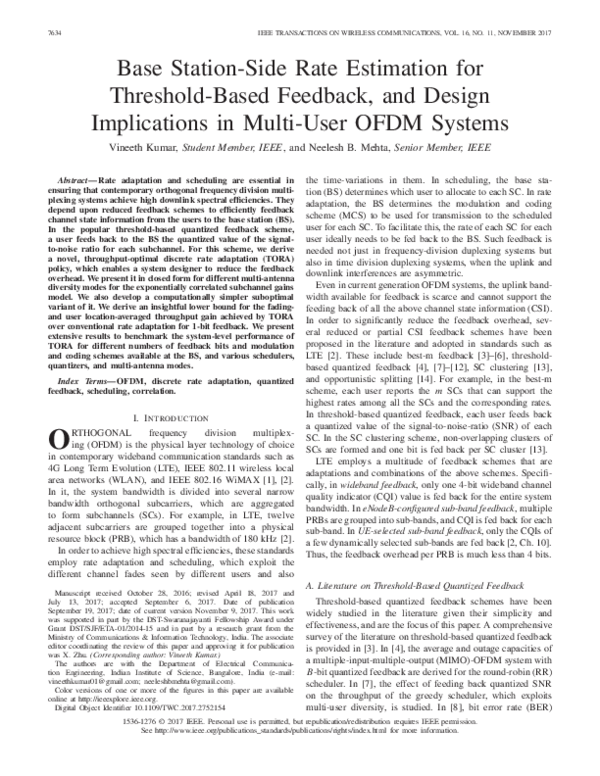 (PDF) Base Station-Side Rate Estimation for Threshold-Based Feedback, and Design Implications in ...