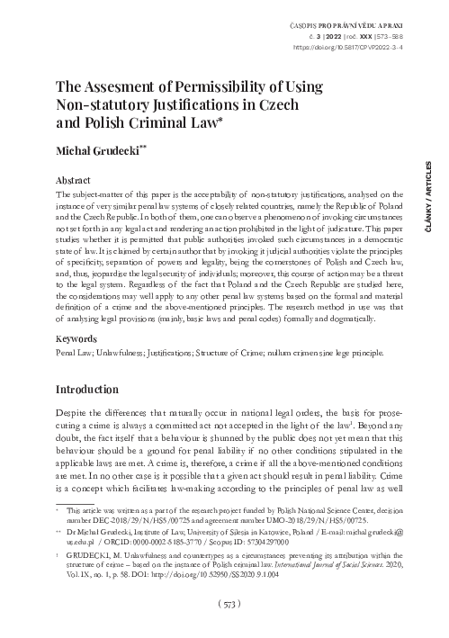 (PDF) The Assesment of Permissibility of Using Non-statutory ...