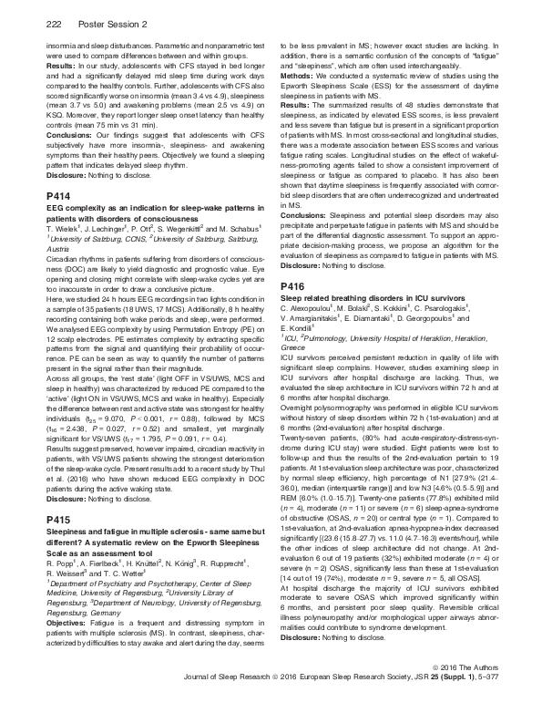 (PDF) Sleepiness and fatigue in multiple sclerosis - same same but ...