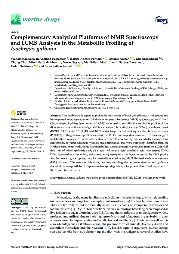 Pdf Complementary Analytical Platforms Of Nmr Spectroscopy And Lcms