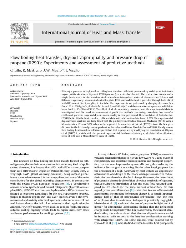 (PDF) Flow boiling heat transfer, dry-out vapor quality and pressure ...