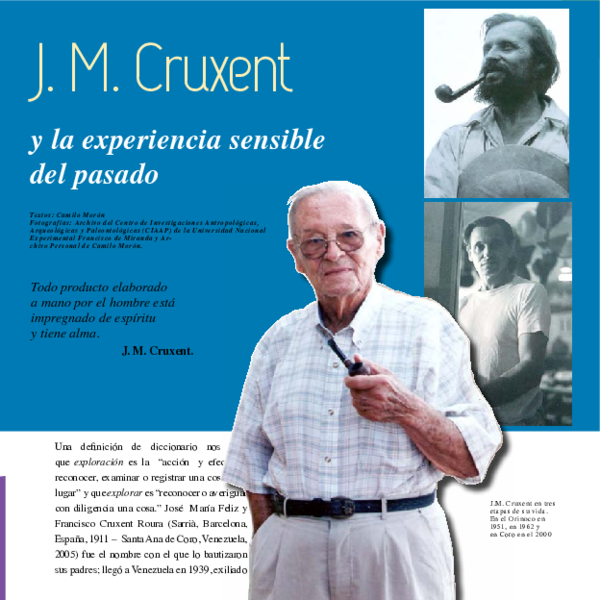 (PDF) JM Cruxent y la experiencia sensible del pasado