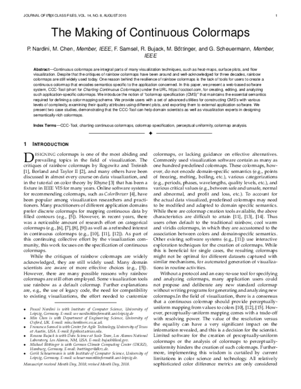 (PDF) The Making of Continuous Colormaps