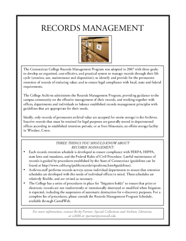 (PDF) Records Management