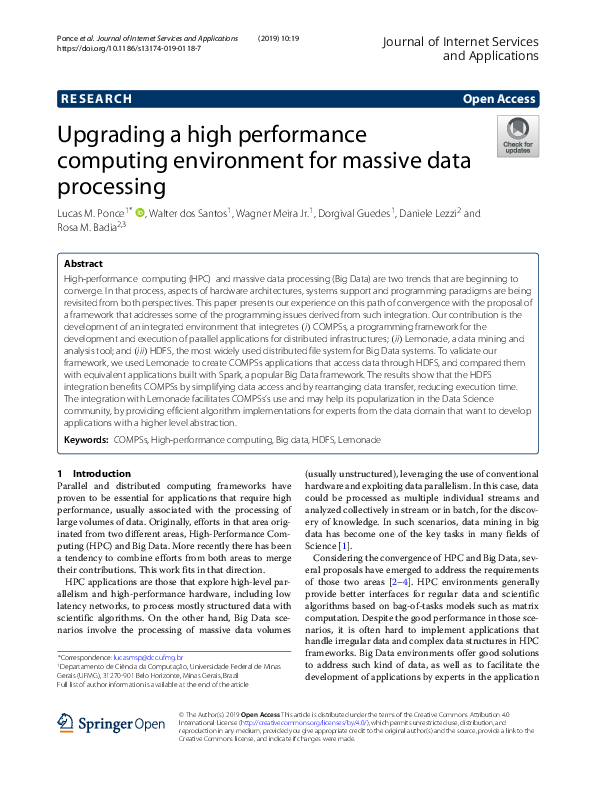 (PDF) Upgrading a high performance computing environment for massive data processing