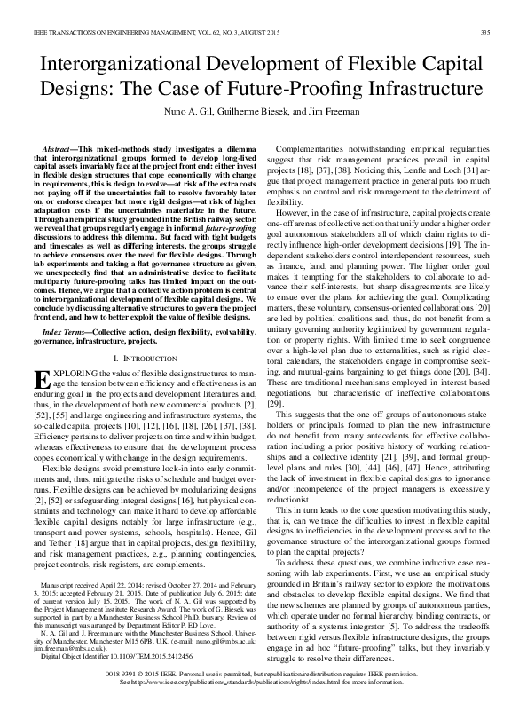 (PDF) Interorganizational Development of Flexible Capital Designs: The Case of Future-Proofing ...