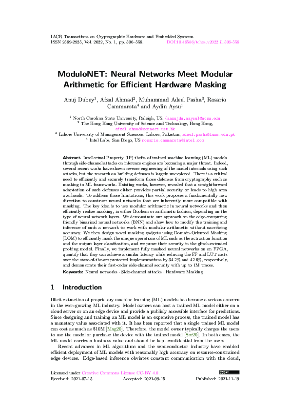 Pdf Modulonet Neural Networks Meet Modular Arithmetic For Efficient