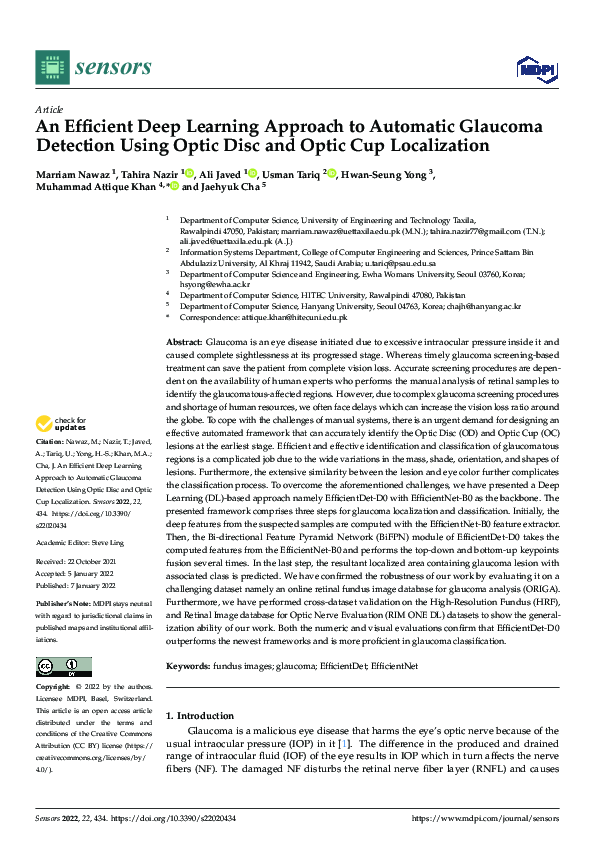 (PDF) An Efficient Deep Learning Approach to Automatic Glaucoma ...