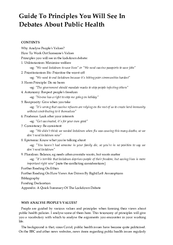 (DOC) Guide To Principles You Will See In Debates About Public Health