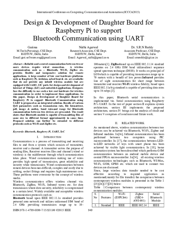 (PDF) Design & development of daughter board for Raspberry Pi to ...