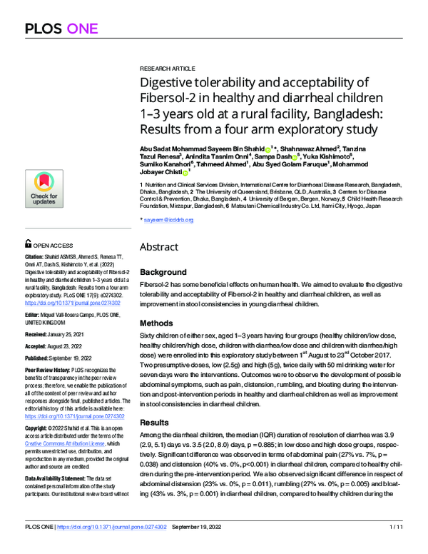 (PDF) Digestive tolerability and acceptability of Fibersol-2 in healthy ...