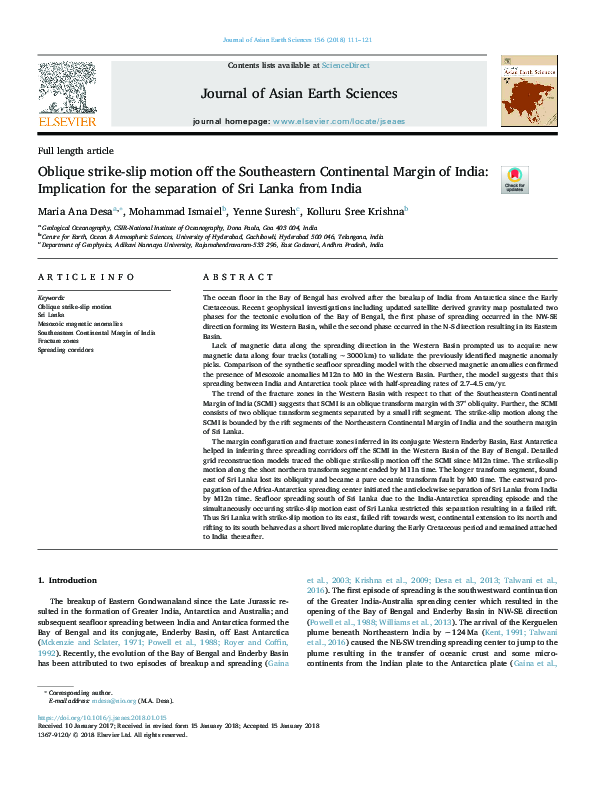 (PDF) Oblique strike-slip motion off the Southeastern Continental ...