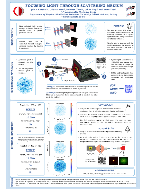 (PDF) Focusing Light Through Scattering Medium