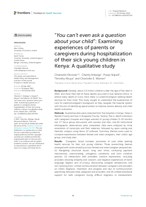 (PDF) “You can't even ask a question about your child”: Examining ...