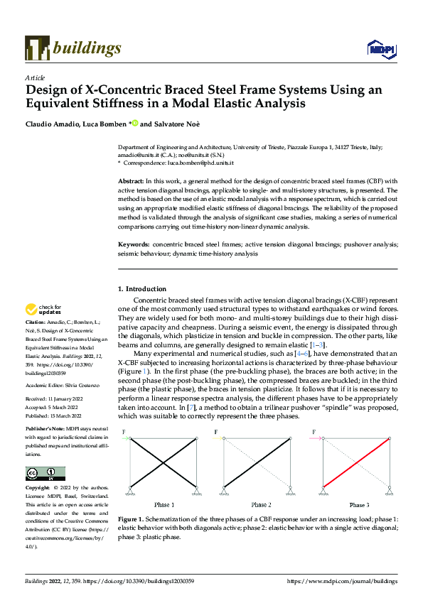 (PDF) Design of X-Concentric Braced Steel Frame Systems Using an ...