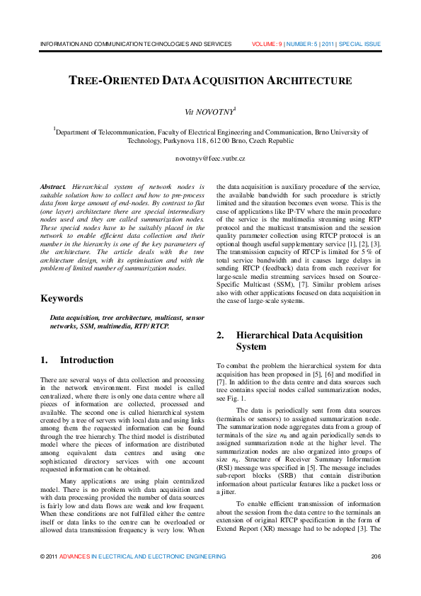 (PDF) Tree-Oriented Data Acquisition Architecture | Vit Novotny - Academia.edu