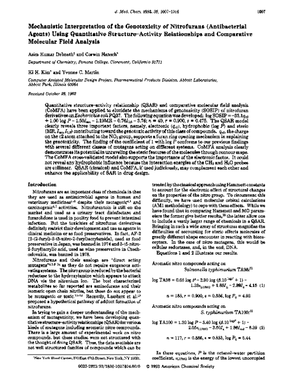 (PDF) Mechanistic interpretation of the genotoxicity of nitrofurans ...