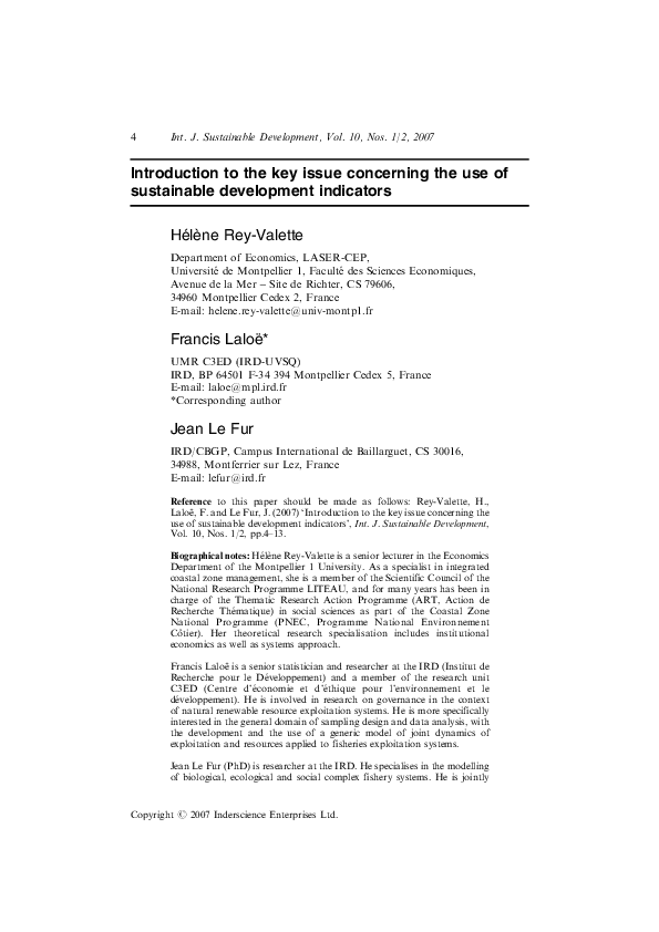 (PDF) Introduction to the key issue concerning the use of sustainable ...