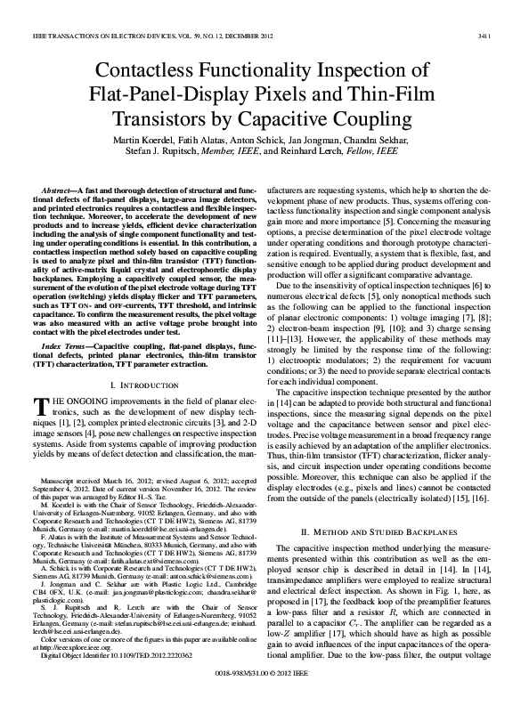 (PDF) Contactless Functionality Inspection of Flat-Panel-Display Pixels ...