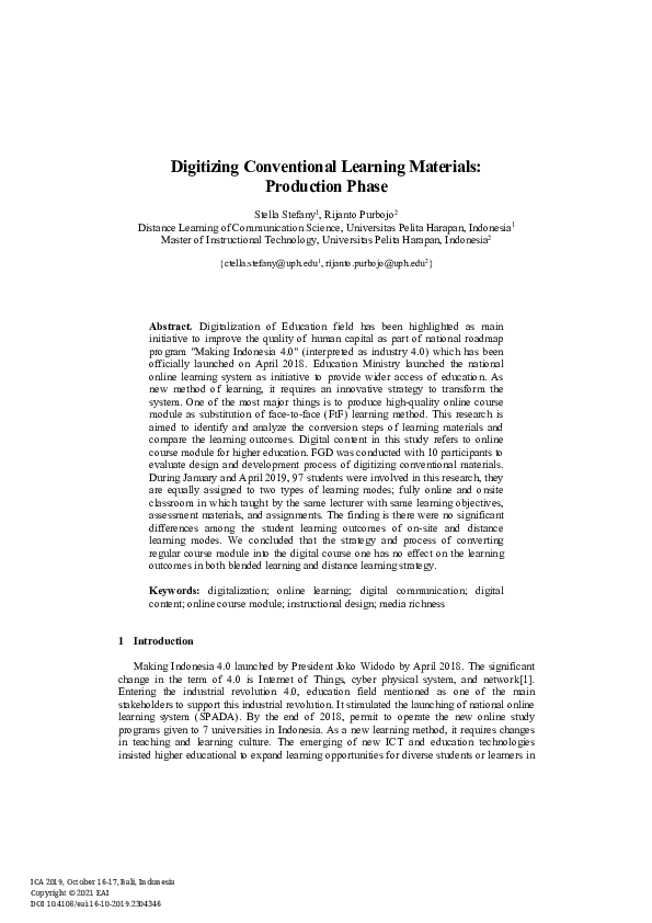 (PDF) Digitizing Conventional Learning Materials: Production Phase | Rij Purbo - Academia.edu