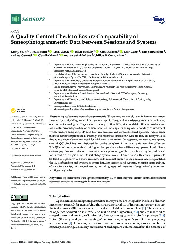 (PDF) A Quality Control Check to Ensure Comparability of ...