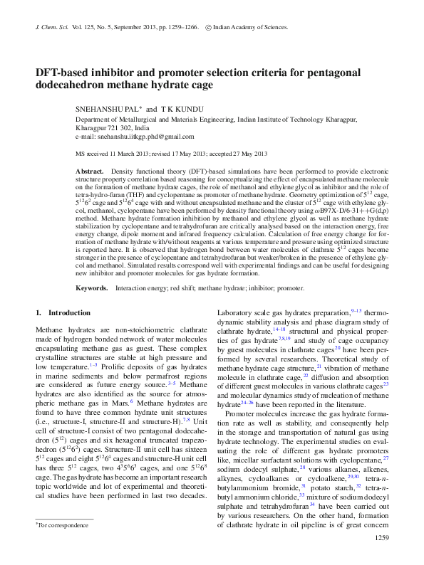 (PDF) DFT-based inhibitor and promoter selection criteria for ...