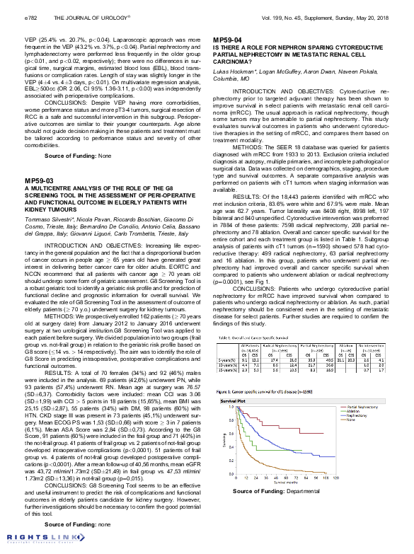 (PDF) MP59-03 a Multicentre Analysis of the Role of the G8 Screening ...