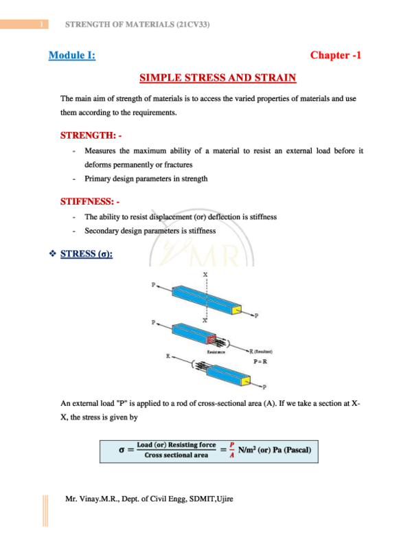 (PDF) SIMPLE STRESS AND STRAIN