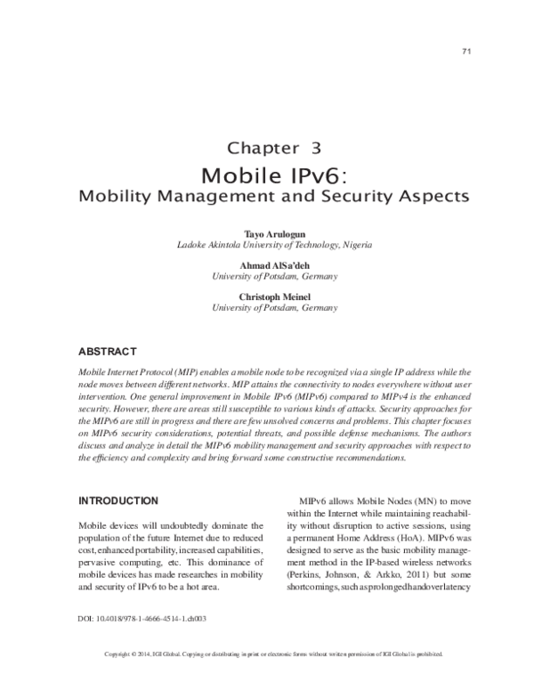 (PDF) Architectures and Protocols for Secure Information Technology Infrastructures