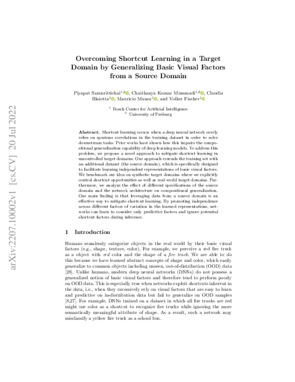 (PDF) Overcoming Shortcut Learning in a Target Domain by Generalizing Basic Visual Factors from ...