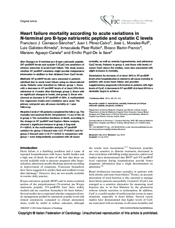 (PDF) Heart failure mortality according to acute variations in N ...