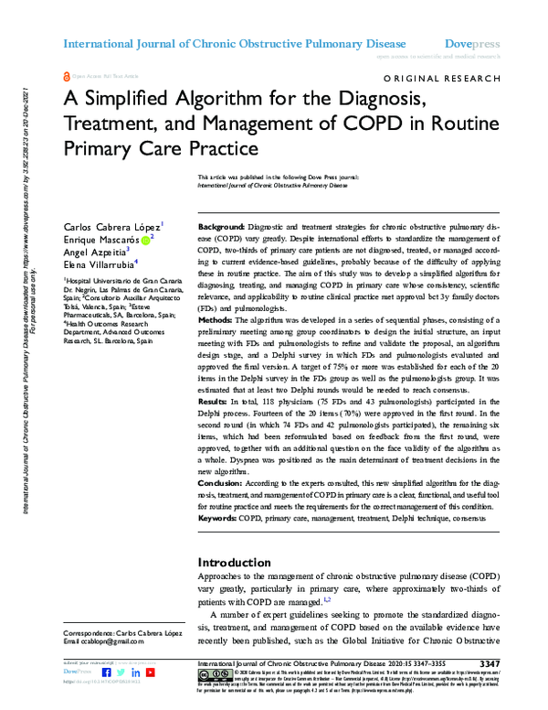 (PDF) A Simplified Algorithm for the Diagnosis, Treatment, and ...