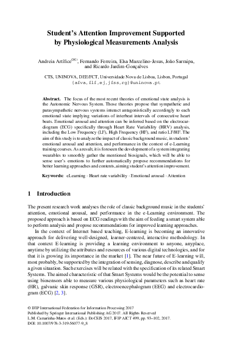 (PDF) Enhancing Student Attention via ECG Analysis