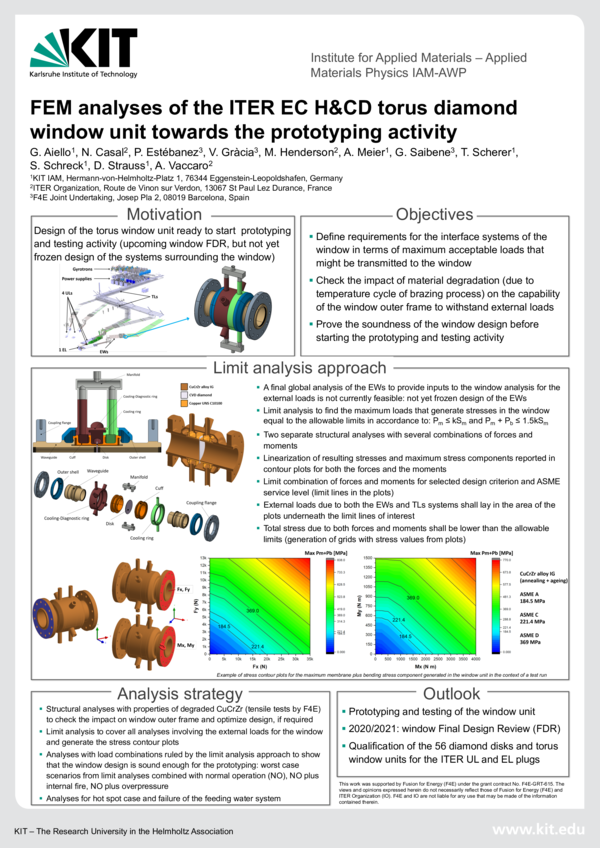 (PDF) FEM analyses of the ITER EC H torus diamond window unit towards ...