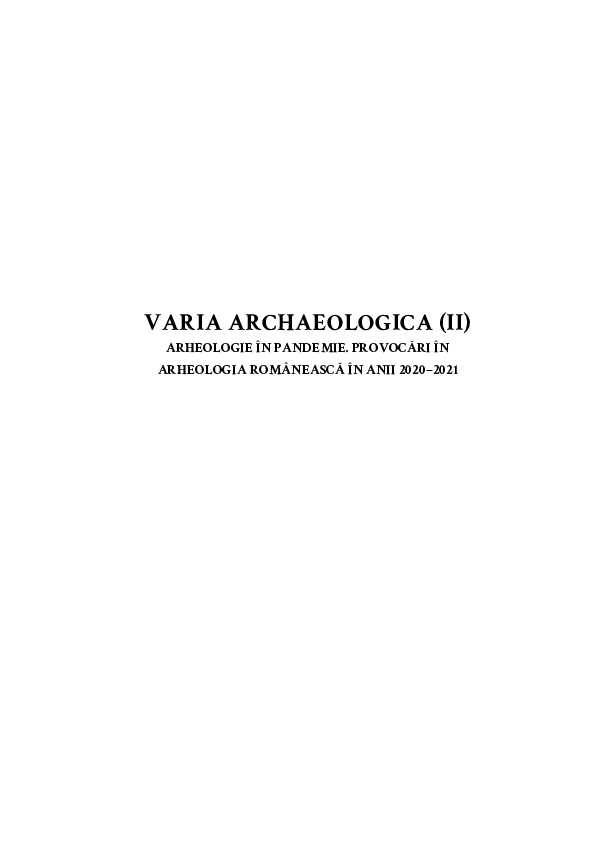 (PDF) Situl arheologic de la Roșiori-Dulcești (județul Neamț ...